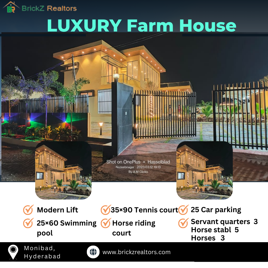 BrickZ Realtors | LUXURY Farm House in Moinabad, Hyderabad